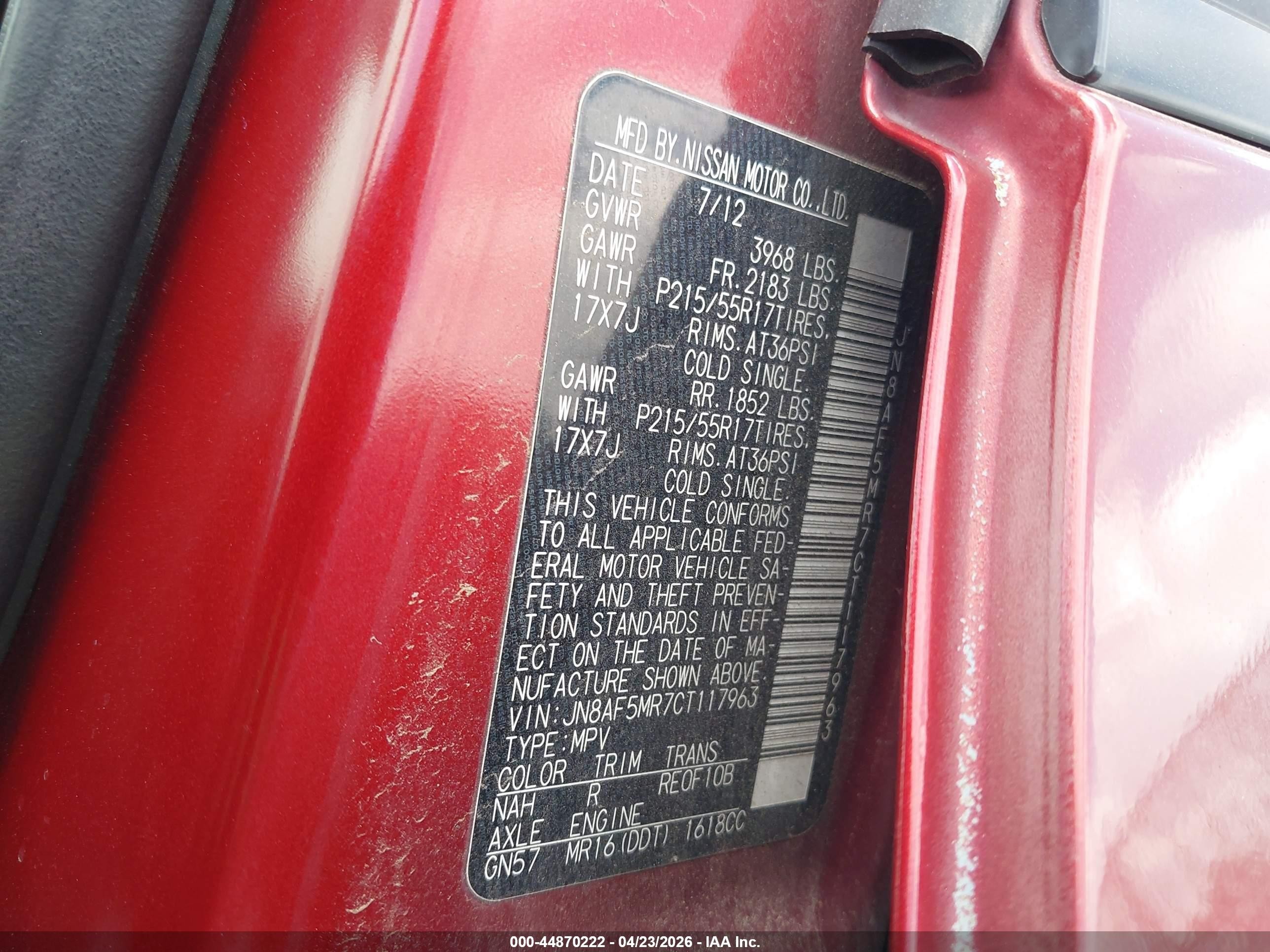 Price & History 2012 Nissan Juke Sl 1.6l I-4 Di, Dohc, Vvt, Turbo ...